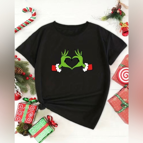 Tops | New Grinch Heart Hands Tee | Poshmark
